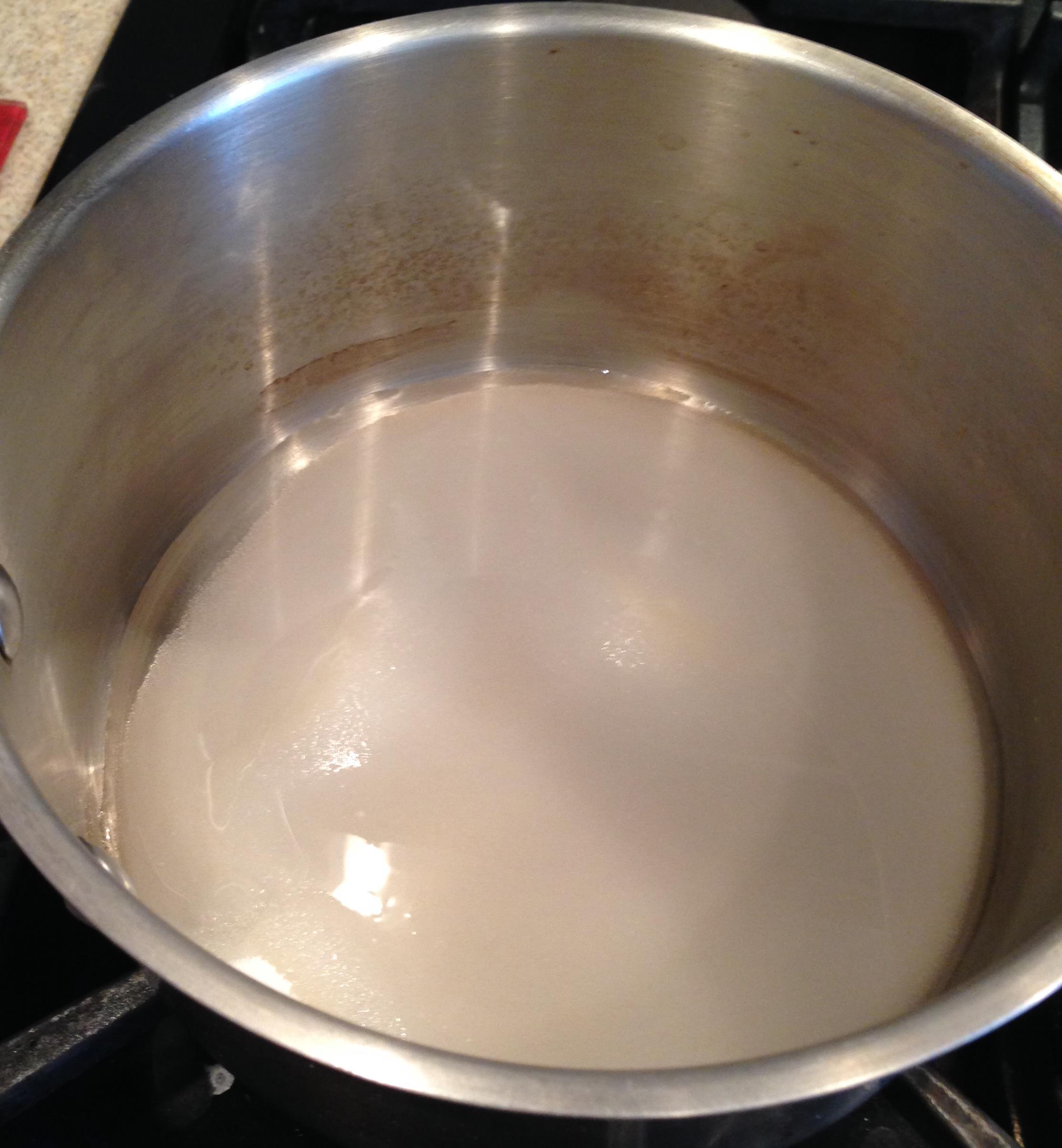 making the sugar mixture for the brittle | Atypical 60